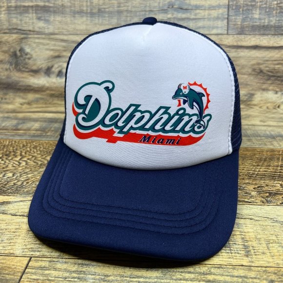 RetroRoots | Accessories | Miami Dolphins Mens Trucker Hat Navy ...